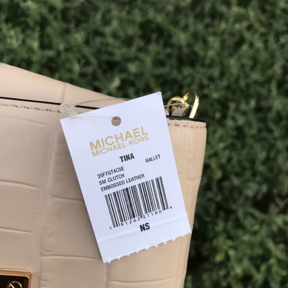 Michael Kors | Bags | Michael Kors Tina Mk Embossed Leather Crossbody ...